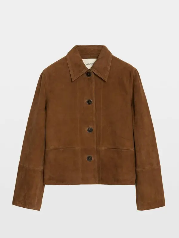 Zadig&Voltaire Lessa Suede Leather Jacket - Cognac