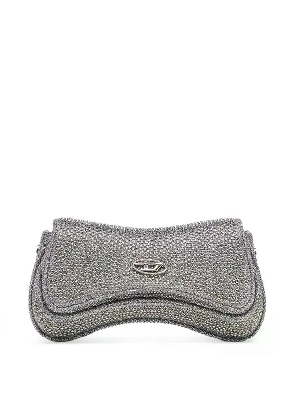 DIESEL® 1dr-h Crystal-embellished Clutch Bag - Grey