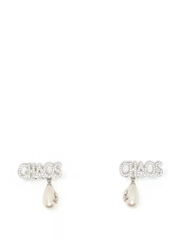 VIVIENNE WESTWOOD Chaos Faux-pearl Earrings - Silver
