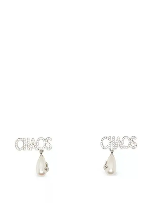 VIVIENNE WESTWOOD Chaos Faux-pearl Earrings - Silver