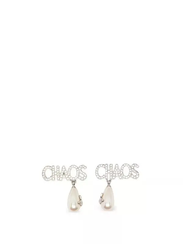 VIVIENNE WESTWOOD Chaos Faux-pearl Earrings - Silver