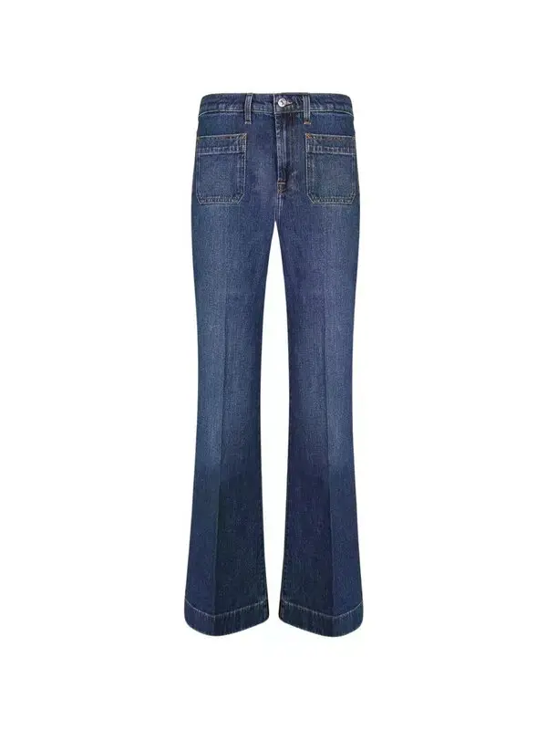 7 For All Mankind Patch-pocket Pressed-crease Jeans