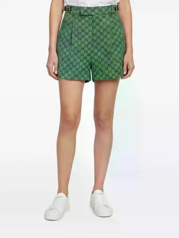 Gucci Gg Monogram Pleated Shorts