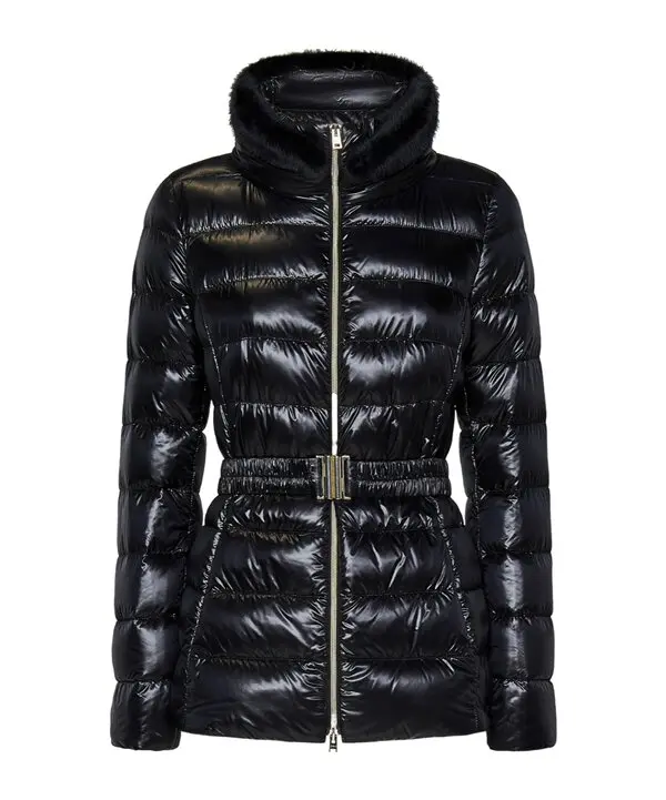 Herno Belted Zip-up Down Jacket