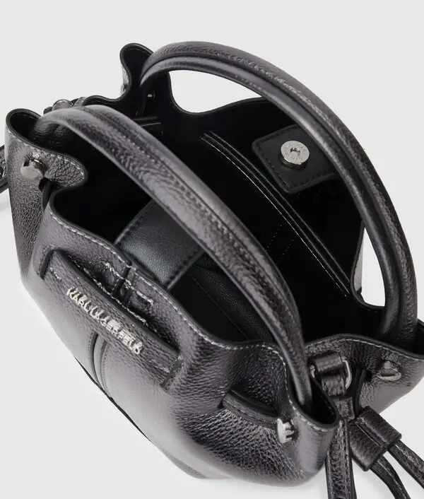 Karl Lagerfeld K/pierced Metallic Bucket Bag