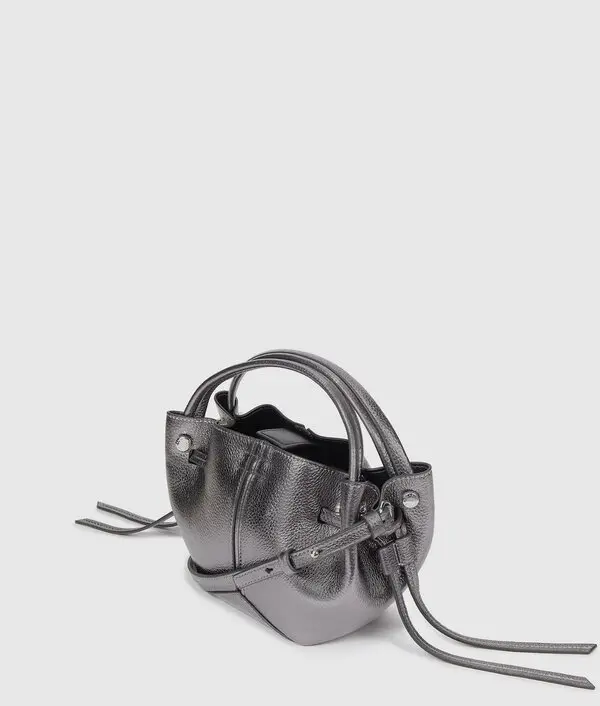Karl Lagerfeld K/pierced Metallic Bucket Bag