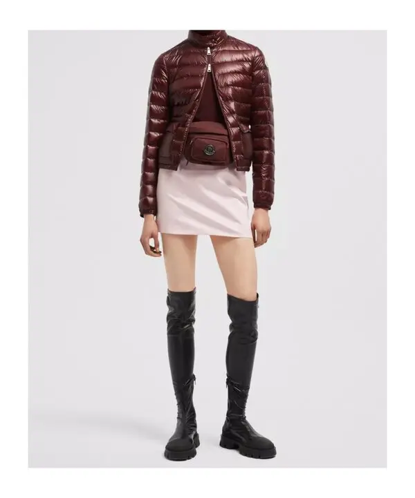 Moncler Lans Short Down Jacket - Burgundy