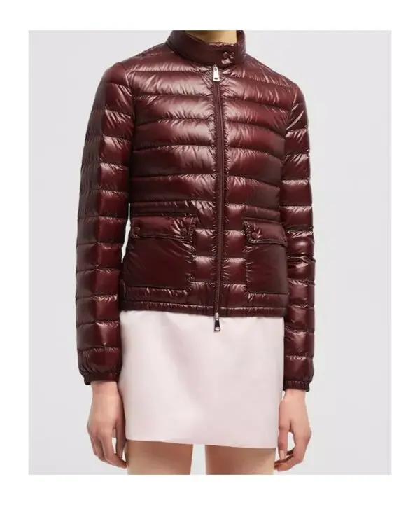 Moncler Lans Short Down Jacket - Burgundy