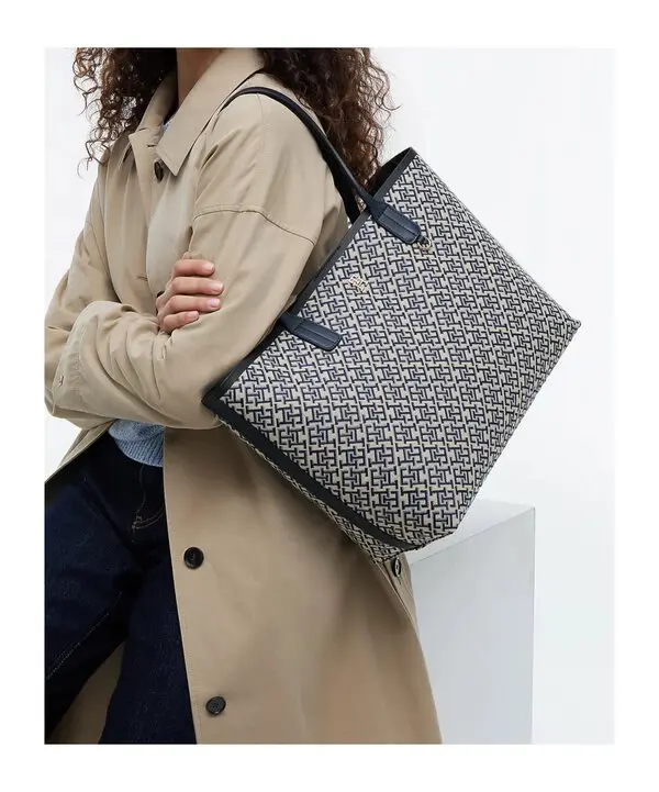 Tommy Hilfiger Monogram-pattern Logo-plaque Tote Bag