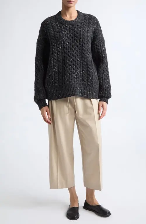 Maria Mcmanus Pleated Stretch Wool & Cashmere Drawstring Trousers