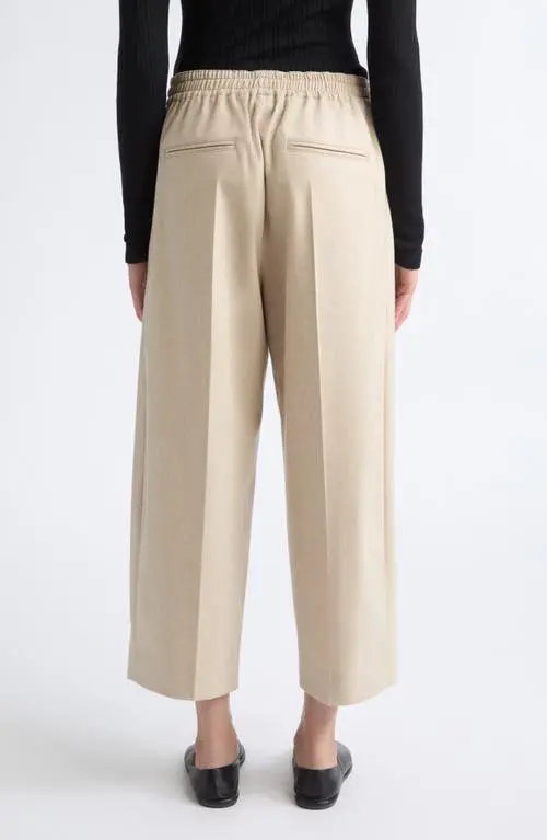 Maria Mcmanus Pleated Stretch Wool & Cashmere Drawstring Trousers