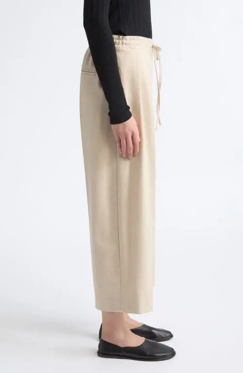 Maria Mcmanus Pleated Stretch Wool & Cashmere Drawstring Trousers