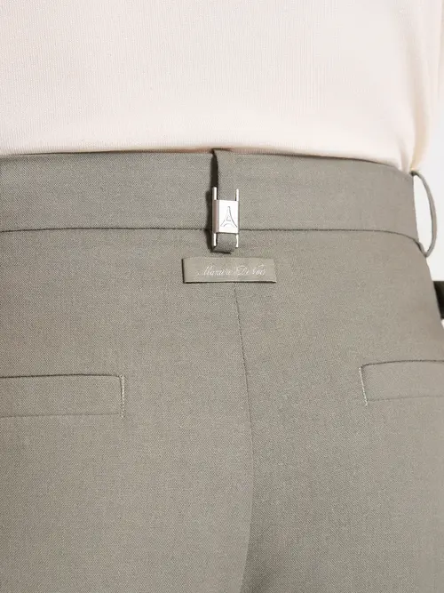 Manière De Voir Dorian Twill Pleated Linen Trousers