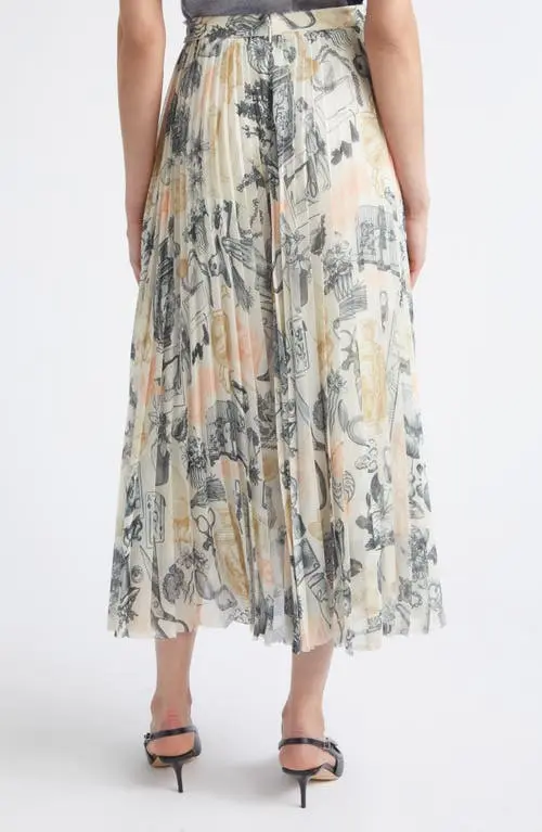 JASON WU Knife Sunburst Pleated Midi Skirt