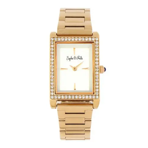 SOPHIE AND FREDA Wilmington Bracelet Watch W/ Swarovski Crystals - Gold