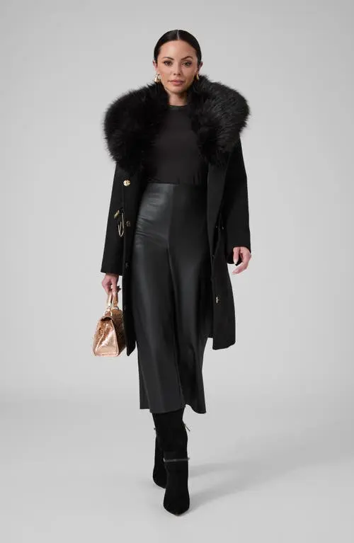 MARCIANO Cecilia High Waist Faux Leather Culottes