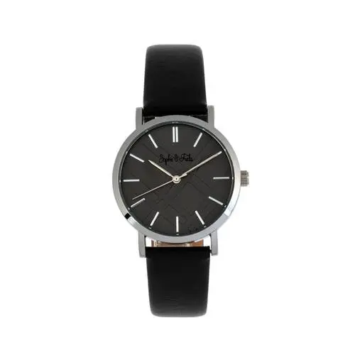 SOPHIE AND FREDA Budapest Leather-band Watch - Black