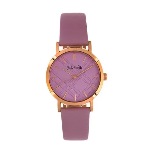 SOPHIE AND FREDA Budapest Leather-band Watch - Pink