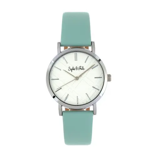 SOPHIE AND FREDA Budapest Leather-band Watch - Teal