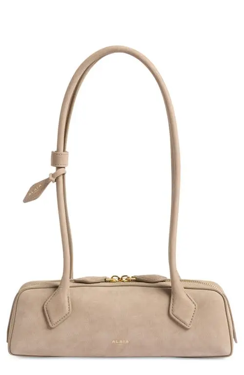 Alaïa Le Teckel Small Nubuck Leather Shoulder Bag