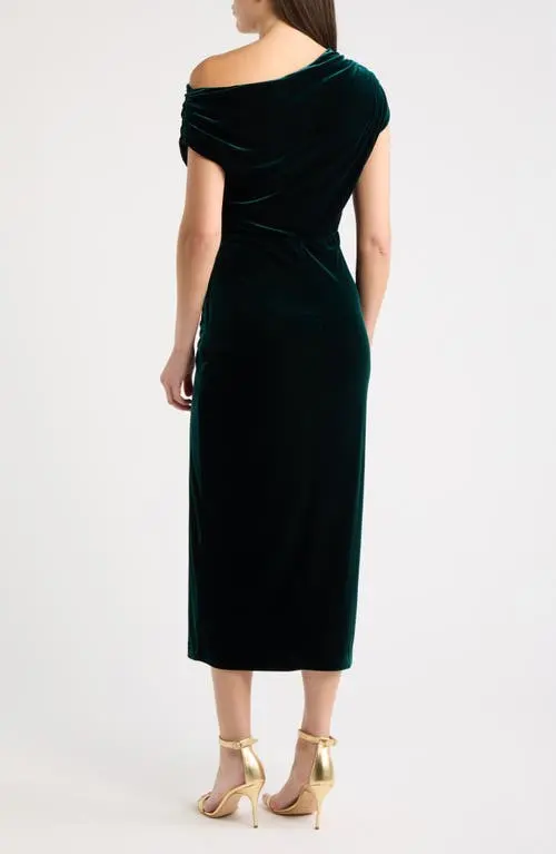 Vince Camuto Ruched Velvet Maxi Dress