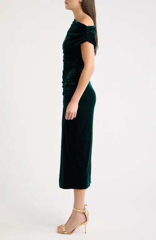 Vince Camuto Ruched Velvet Maxi Dress