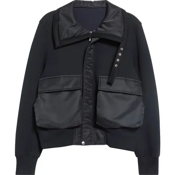 Sacai Sponge Sweat Blouson - Black