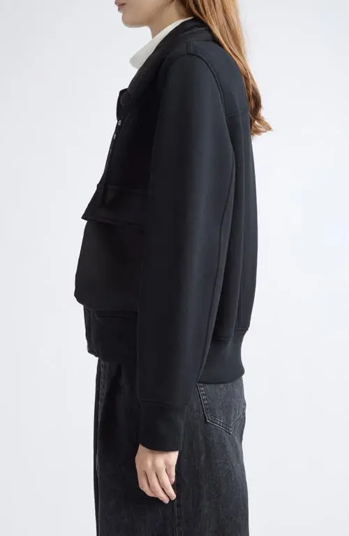 Sacai Sponge Sweat Blouson - Black