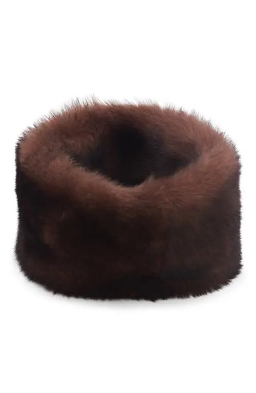 Valentino Garavani Signature Faux Fur Headband - Brown