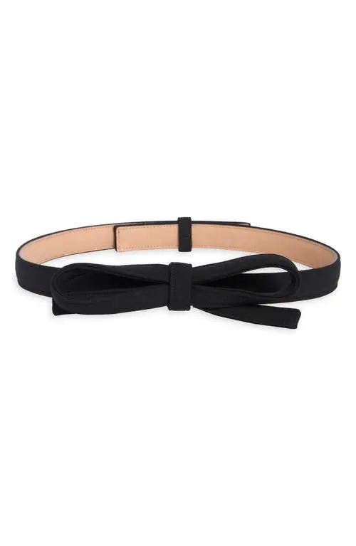Carolina Herrera Bow Wool Blend Belt - Black