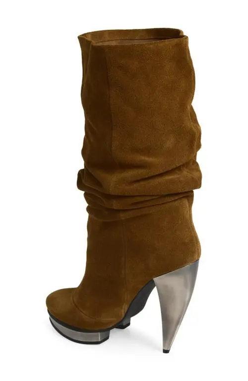 Jeffrey Campbell Slay To The Knee Boot - Tan Suede