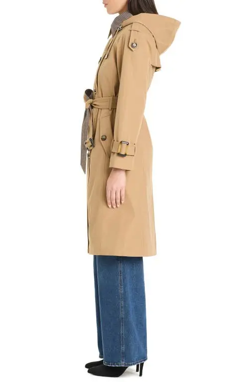 Vince Camuto Water Resistant Double Breasted Trench Coat - Khaki