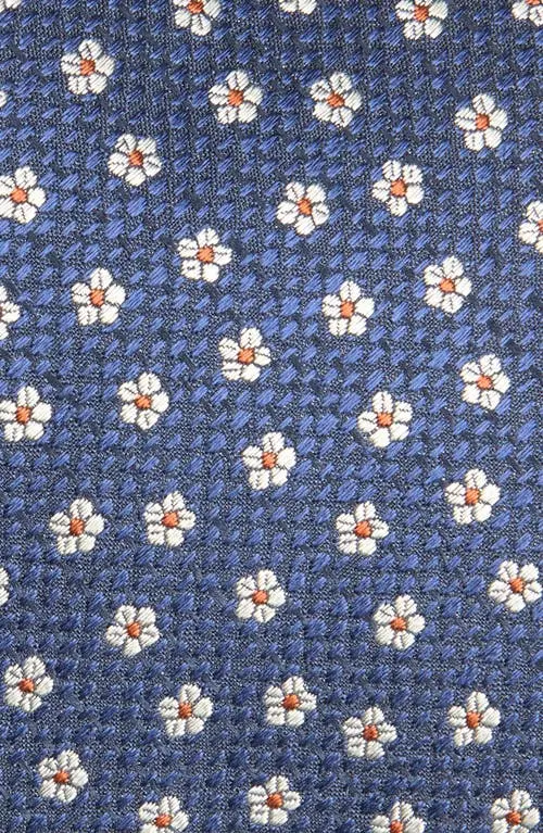 David Donahue Floral Jacquard Silk Tie