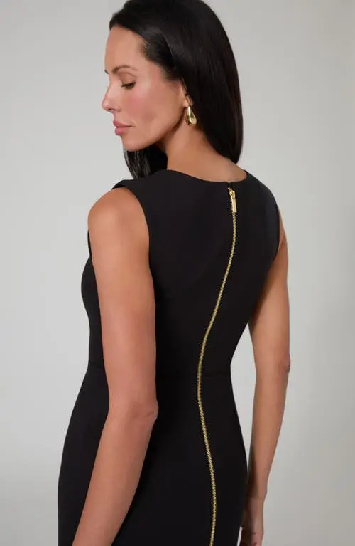 MARCIANO Sophia Zip Sleeveless Midi Dress