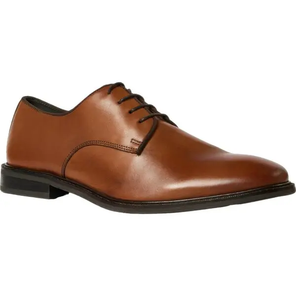 Andre Assous Arturo Plain Toe Derby - Cognac Leather