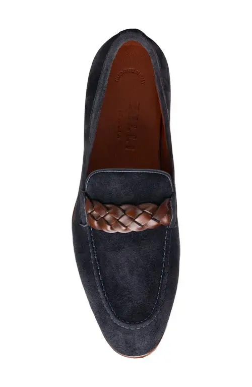 ZELLI ITALIA Pisa Leather Loafer - Navy