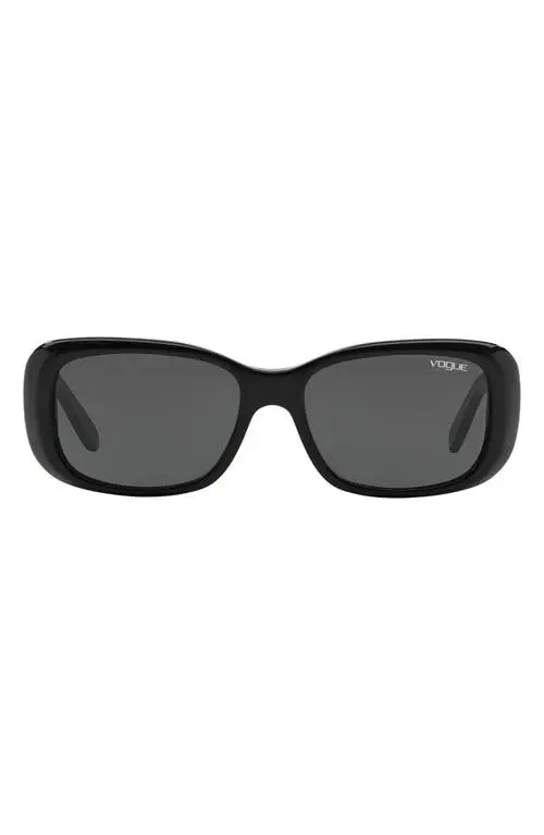 VOGUE 55mm Rectangular Sunglasses - Black