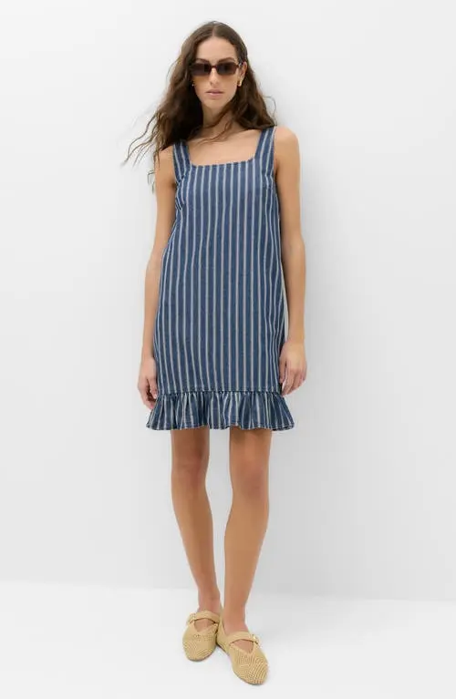 M&s Ruffle Denim Mini Sundress