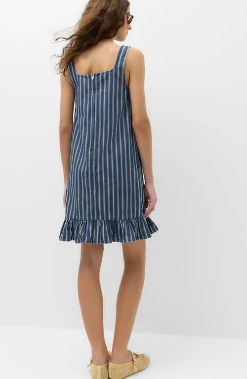 M&s Ruffle Denim Mini Sundress