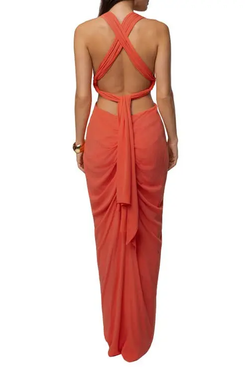 JLUXLABEL Warm Sunsets Maxi Dress - Coral