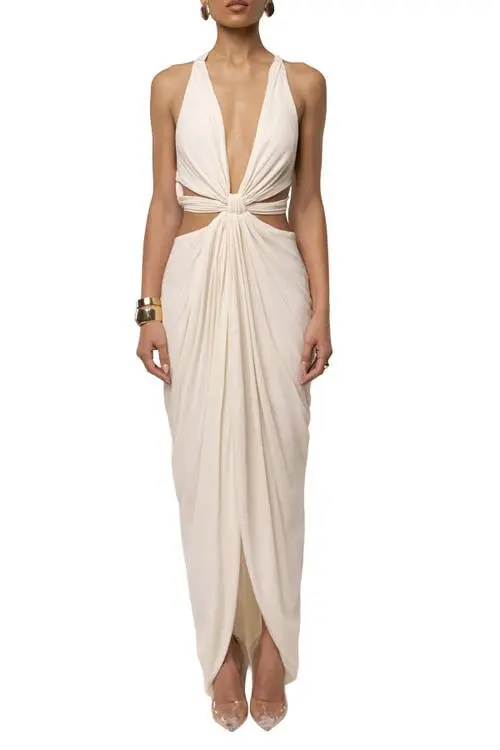 JLUXLABEL Warm Sunsets Maxi Dress - Cream