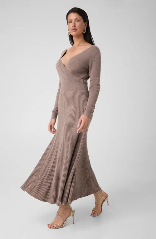 MARCIANO Helsinki Long Sleeve Midi Sweater Dress