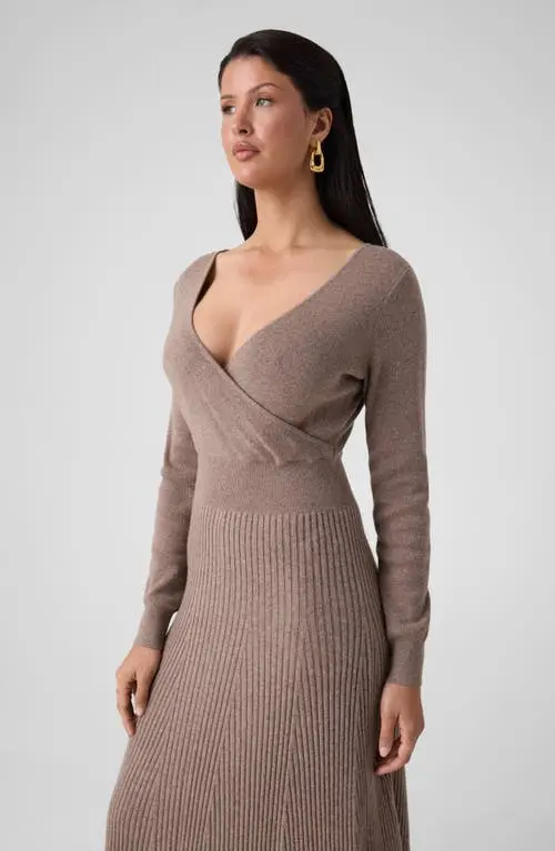 MARCIANO Helsinki Long Sleeve Midi Sweater Dress