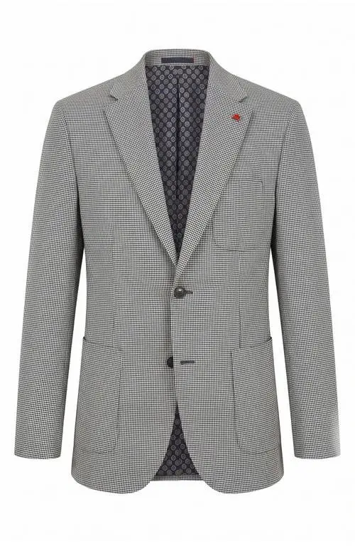SOUL OF LONDON Houndstooth Jersey Blazer
