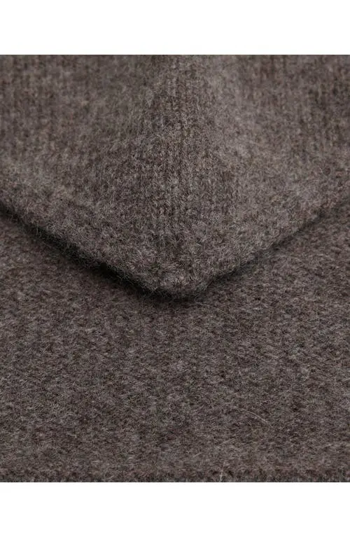 Mango Wool & Cashmere Knit Shawl - Medium Brown
