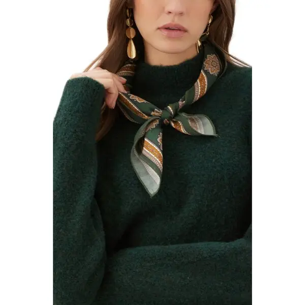 Karen Kane Paisley Border Satin Scarf
