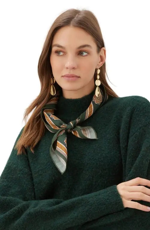 Karen Kane Paisley Border Satin Scarf