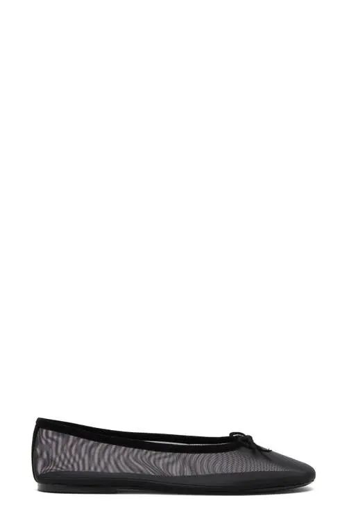 Jeffrey Campbell Depart Mesh Ballet Flat - Black Combo