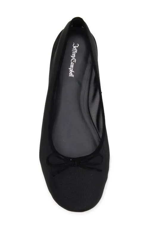 Jeffrey Campbell Depart Mesh Ballet Flat - Black Combo