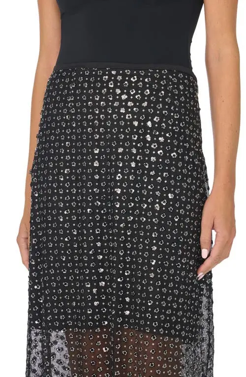 CECE DUPRAZ Mesh Midi Skirt